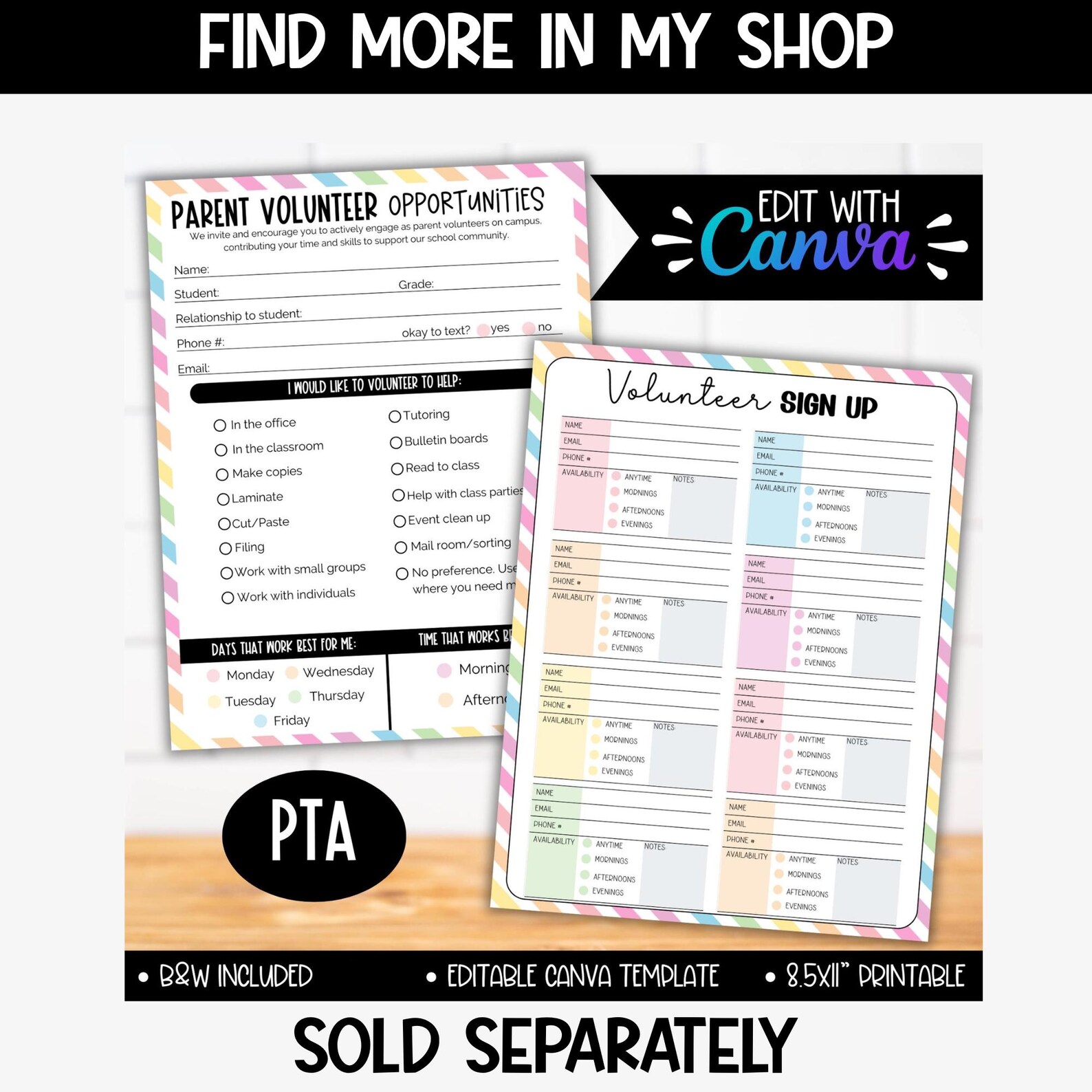 PTA PTO Teacher Appreciation Week Donation Request Flyer Form Letter ...