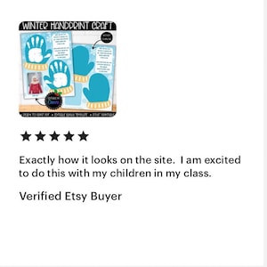 Christmas Holiday Winter Mitten Handprint Poem Toddler Baby Printable ...