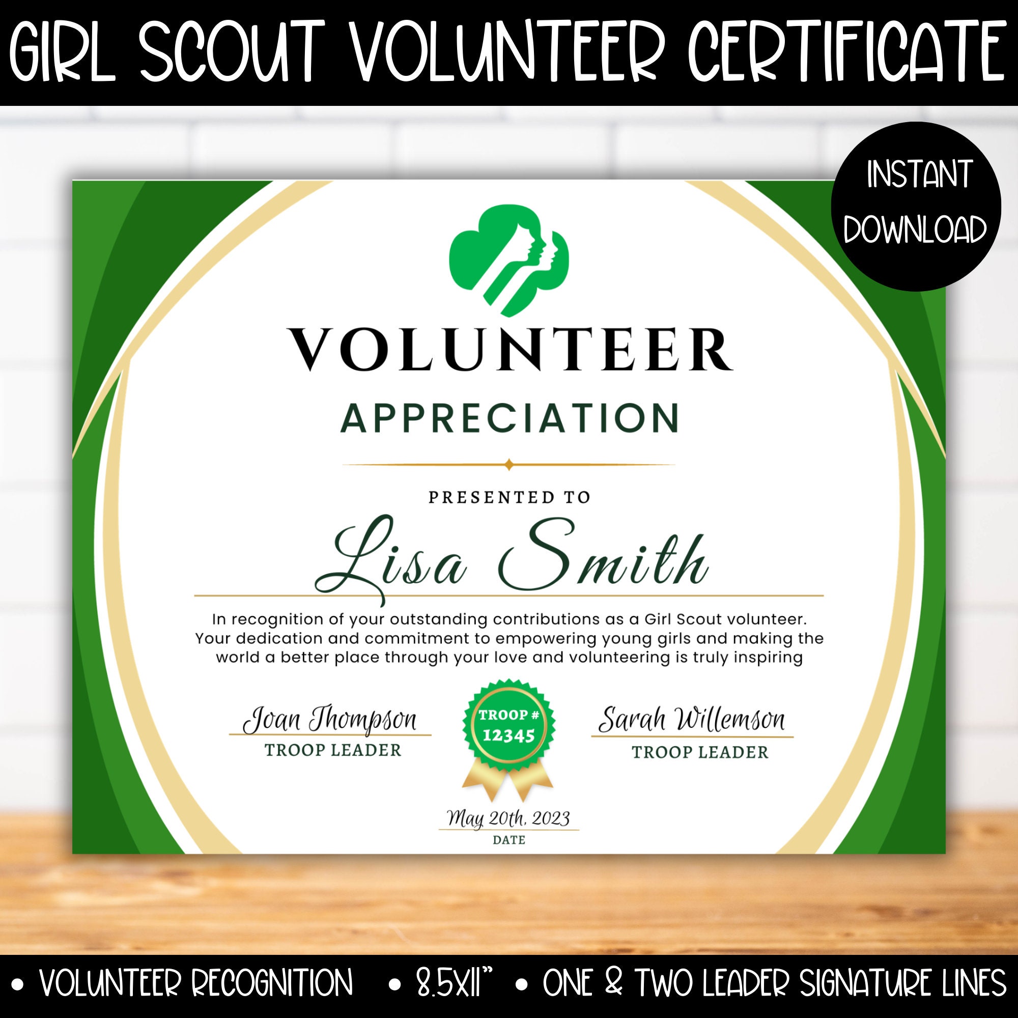 Volunteering Certificate Template