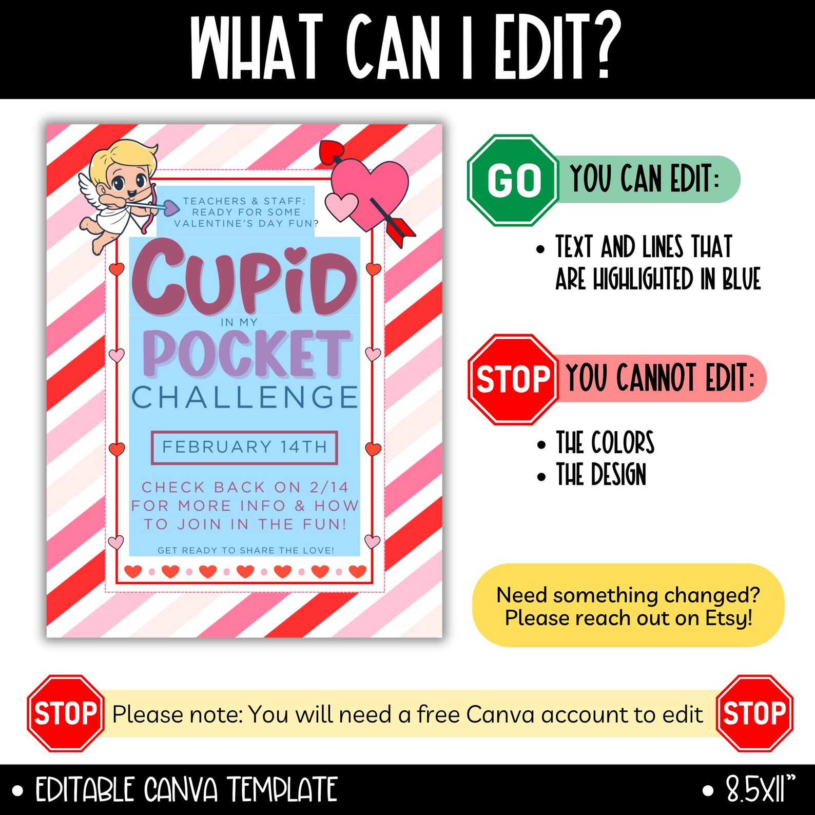 Valentine's Day Staff Morale Booster School Office Games, Teacher Appreciation Flyer, Cupid ...