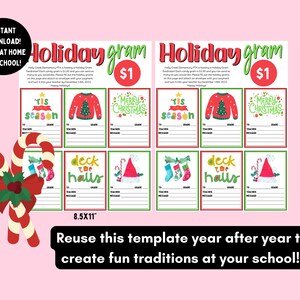 PTA PTO Candy Gram | Christmas Gram | Holiday Gram | Candy Cane Gram ...