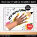 2025 First Day of School Pencil Apple Handprint Printable Craft, 1st ...