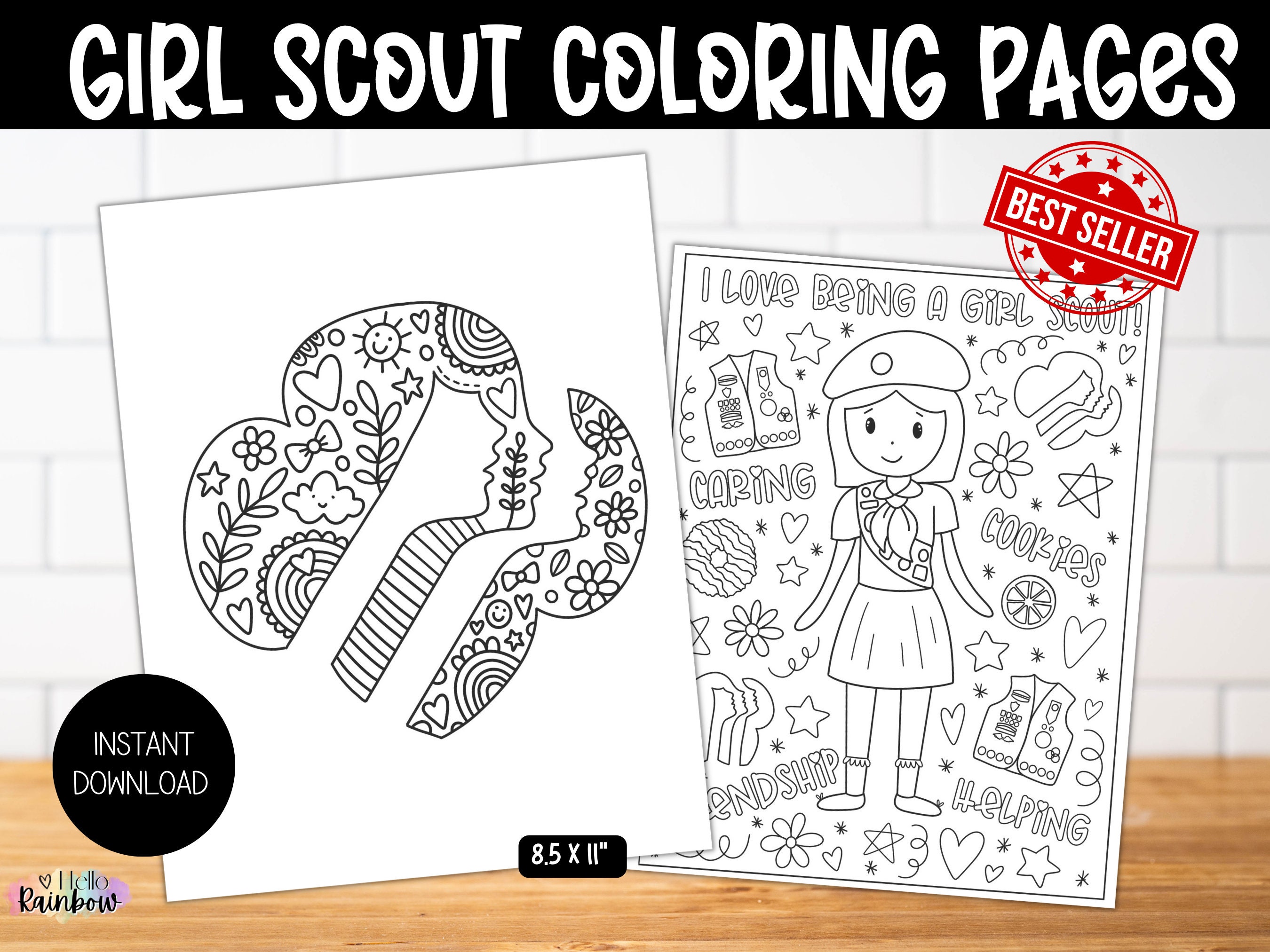 Girl Scout Friendship Coloring Pages