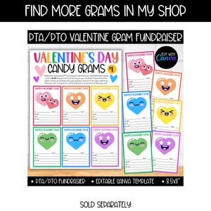 Valentine's Day Fundraiser Flyer Forms Tag Template PTA PTO Fundraising ...