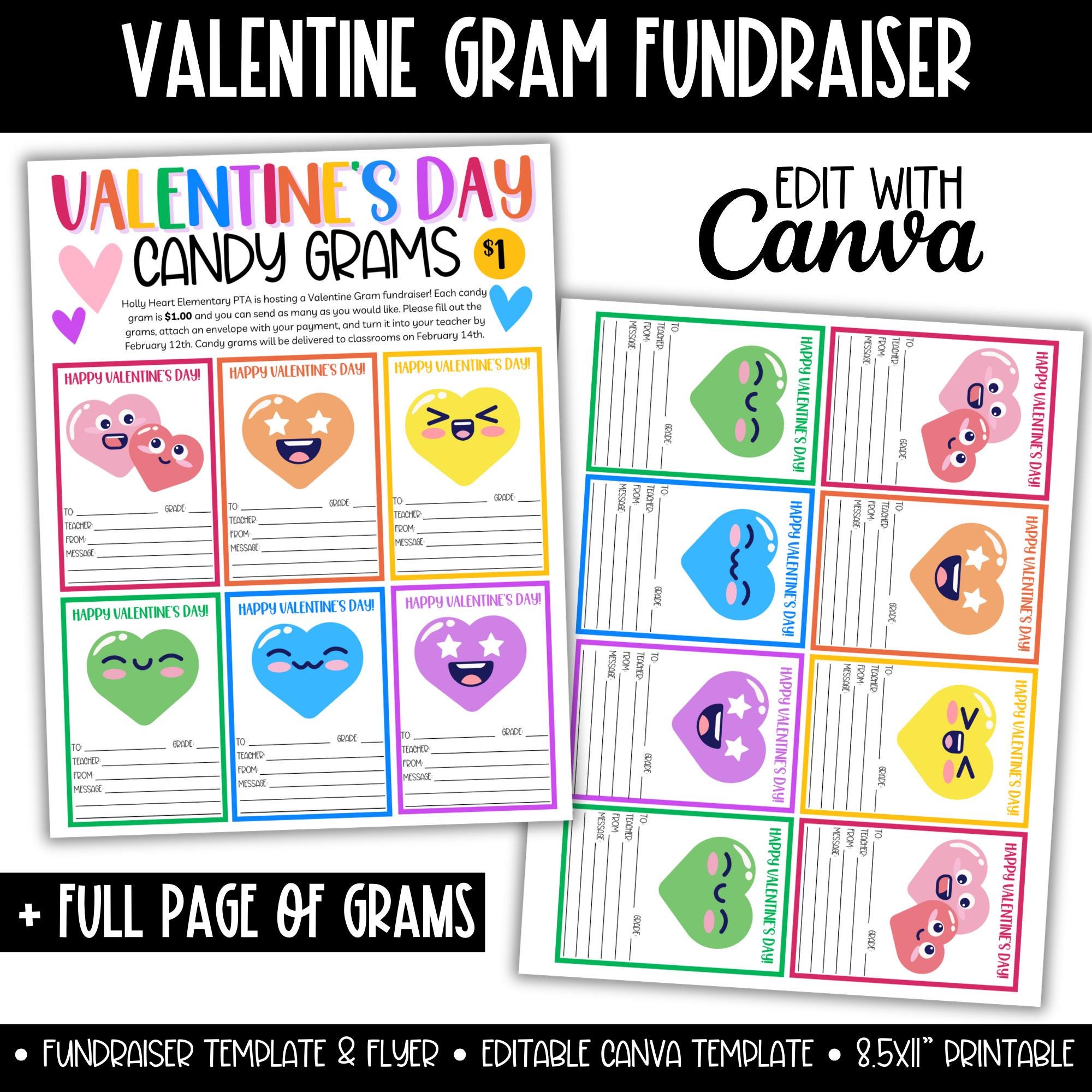 For Work Free Printable Valentine Candy Gram Template - Content ...