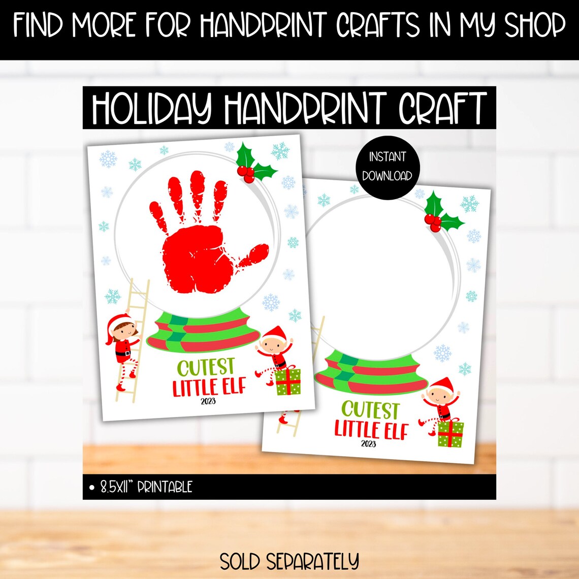 Christmas Holiday Winter Mitten Handprint Poem Toddler Baby Printable ...