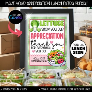 Salad Bar Appreciation Lunch Sign: Thank You to Teachers, Nurses ...