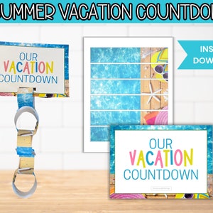 Summer Vacation Printable Paper Chain Countdown | Summer Vaca Countdown | End of School Year ...