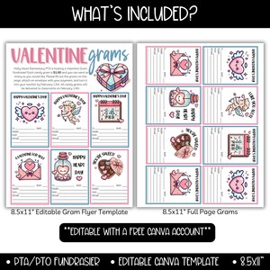Valentine's Day Fundraiser Flyer Forms Tag Template PTA PTO Fundraising ...