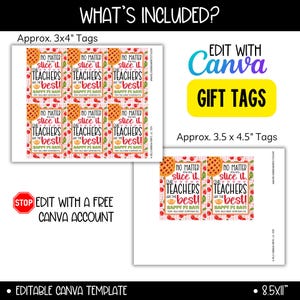 Pi Day Teacher Staff Appreciation Sign Posters Gift Tag Bundle, 3.14 ...