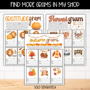 PTA PTO Turkey Grams Fundraiser Flyer Template, Autumn School ...