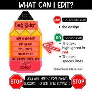 Back to School Dismissal Backpack Tag, Editable How We Go Home ...