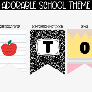 Printable Back to School Banner Prop, First Day of School Pennant ...