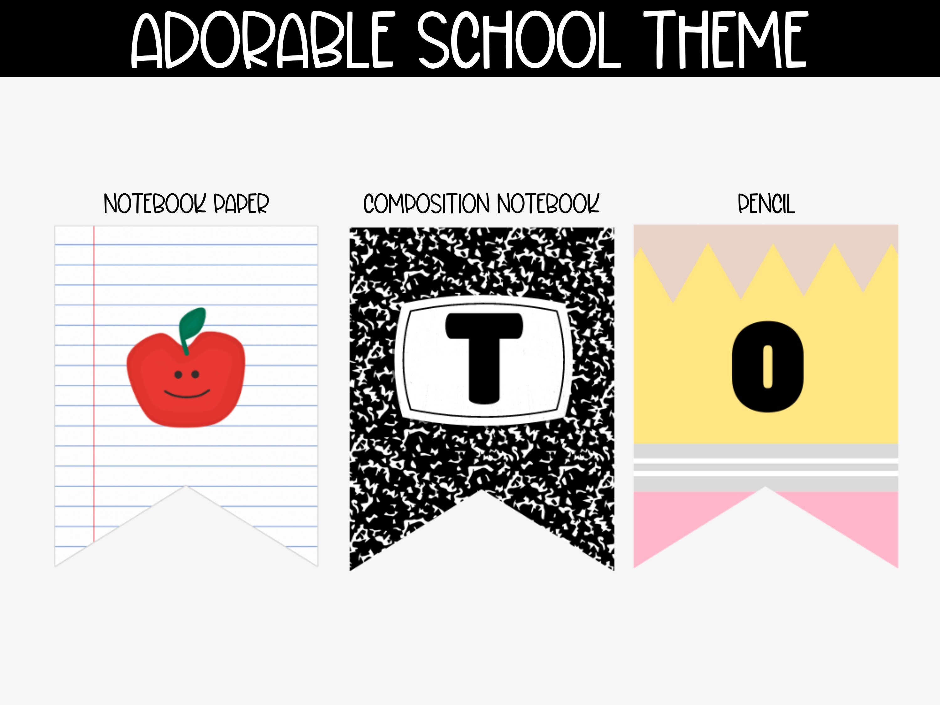 Printable Back to School Banner Prop, First Day of School Pennant ...