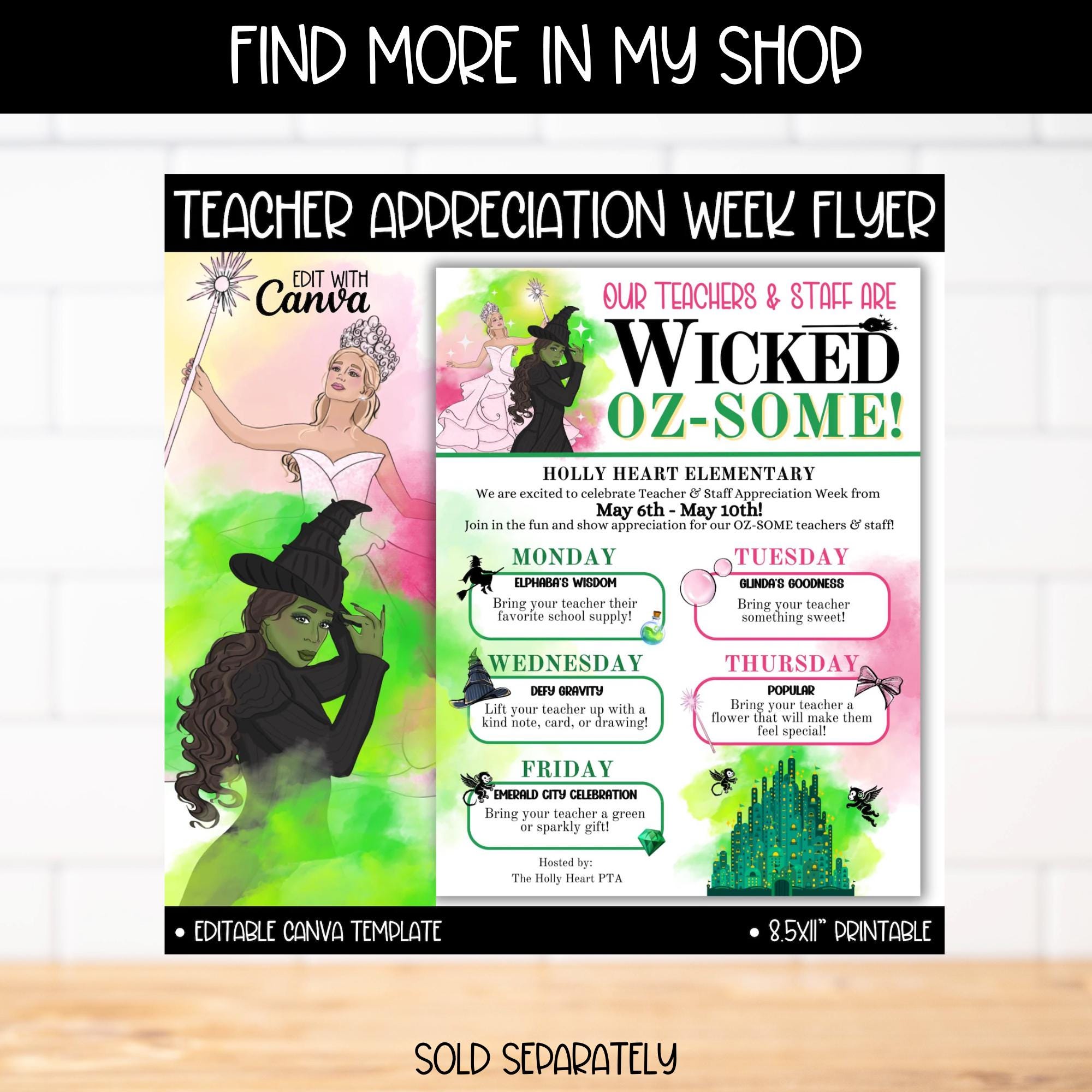 Wicked Teacher Staff Appreciation Week Theme Snack Food Door Hanger ...