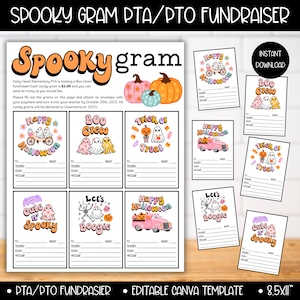 PTA PTO Boo Gram Flyer Template, School Fundraiser Ideas, Boo Gram ...
