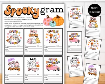 Halloween Candy Gram Flyer Boo Grams School Fundraiser - Etsy