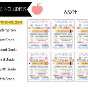 First Day of School Editable Printable Sign | Canva Template First Day ...