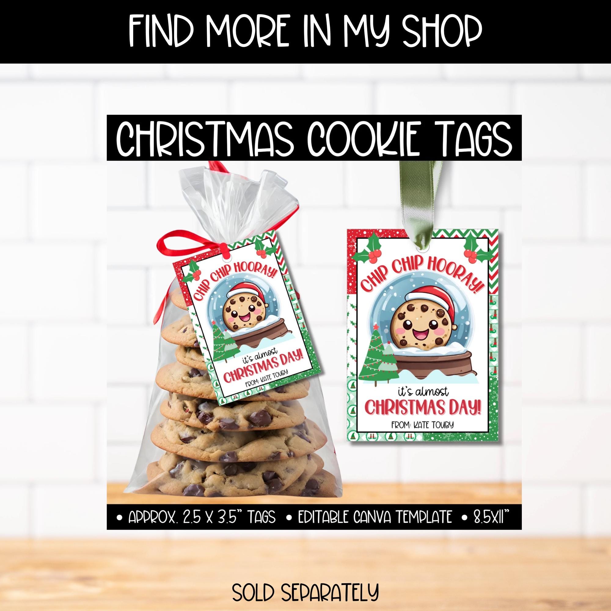 Holiday Goldfish Cracker Kids Teacher Class Treat Gift Tags, Editable ...