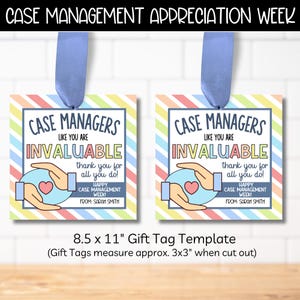 Case Manager Week Gift Tag, Case Resource Management Appreciation Week ...