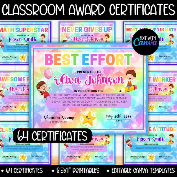 Award Certificate - Etsy