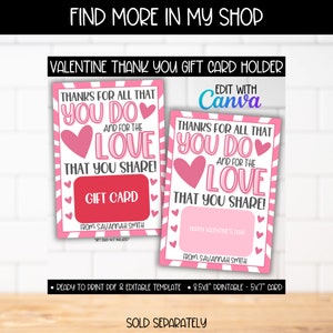 Teacher Valentine's Day Gift Card Holder, Teacher Appreciation Coffee ...
