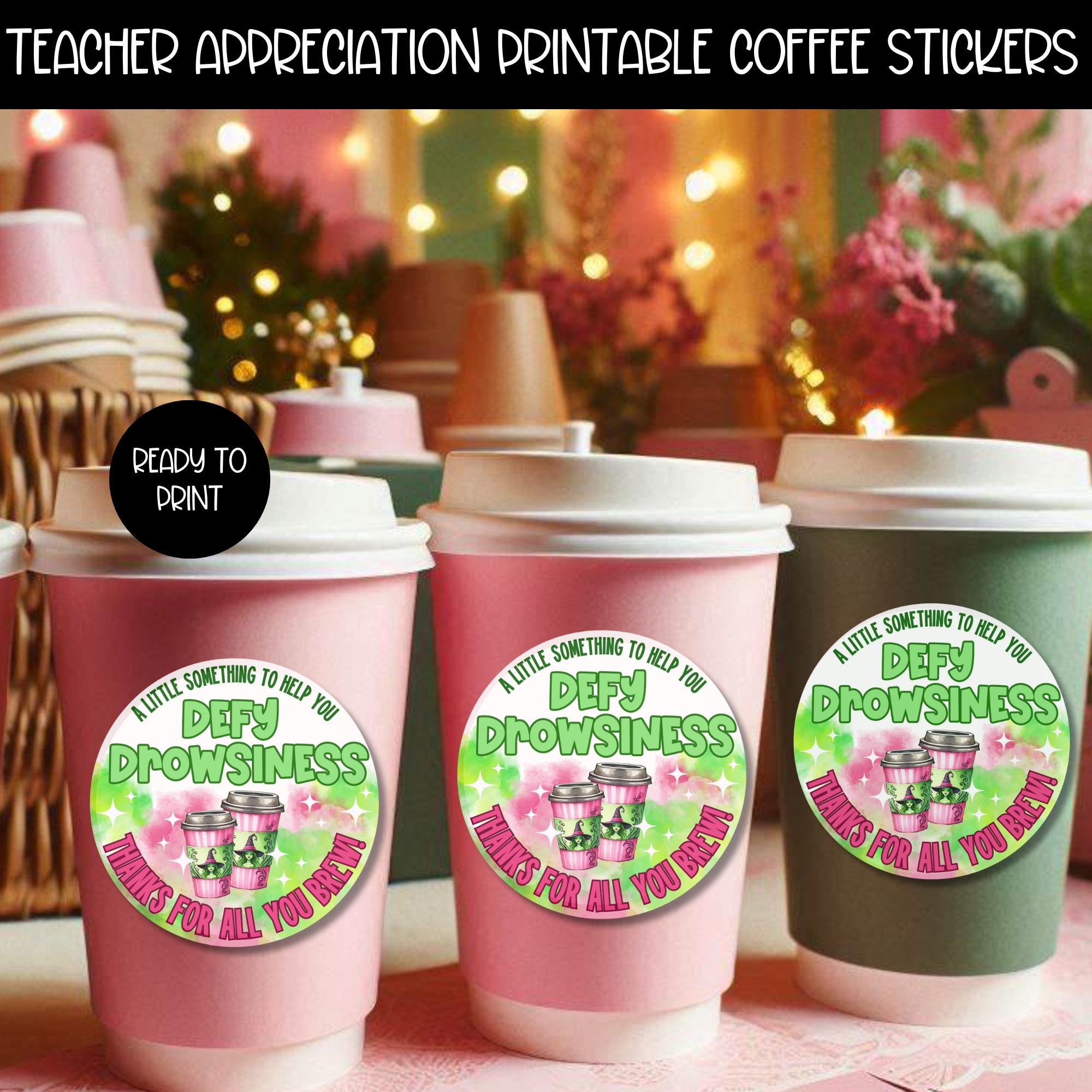 Wicked Coffee Sticker Teacher Employee Staff Appreciation Week Download ...