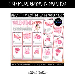 Valentine's Day Fundraiser Flyer Forms Tag Template PTA PTO Fundraising ...