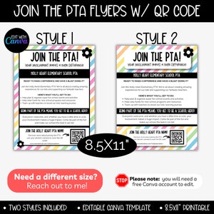 PTA Flyers Forms Template BUNDLE, PTA Newsletter, Membership Form ...