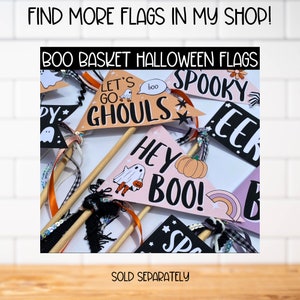 Halloween Birthday Boo Basket Flag Printable, Boo Basket Flags ...
