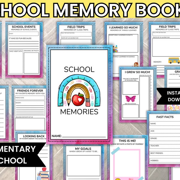 End of School Memory Book - Etsy
