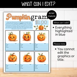 PTA PTO Boo Gram Fall Fundraiser Flyer Template, School Fundraisers ...