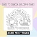 First Day of School Coloring Page Worksheet Printable Meet the Teacher ...