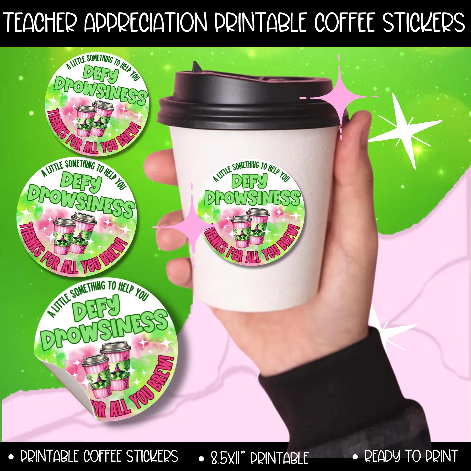 Wicked Coffee Sticker Teacher Employee Staff Appreciation Week Download ...