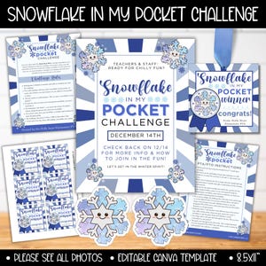 Winter Teacher Appreciation Inclusive Holiday Flyer Template, Snowflake ...