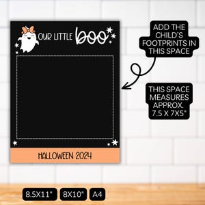 Halloween Ghost Handprint Footprint Toddler Baby Printable Art Craft ...