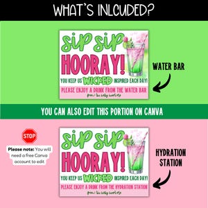 Wicked Water Bar Sign, Teacher Employee Appreciation Week Oz Soda Drink ...