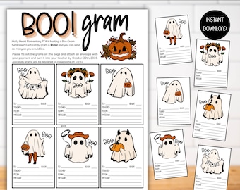 Halloween Candy Gram Flyer Boo Grams School Fundraiser - Etsy