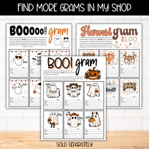 PTA PTO Boo Gram Fundraiser Flyer Template, School Fundraiser Ideas ...