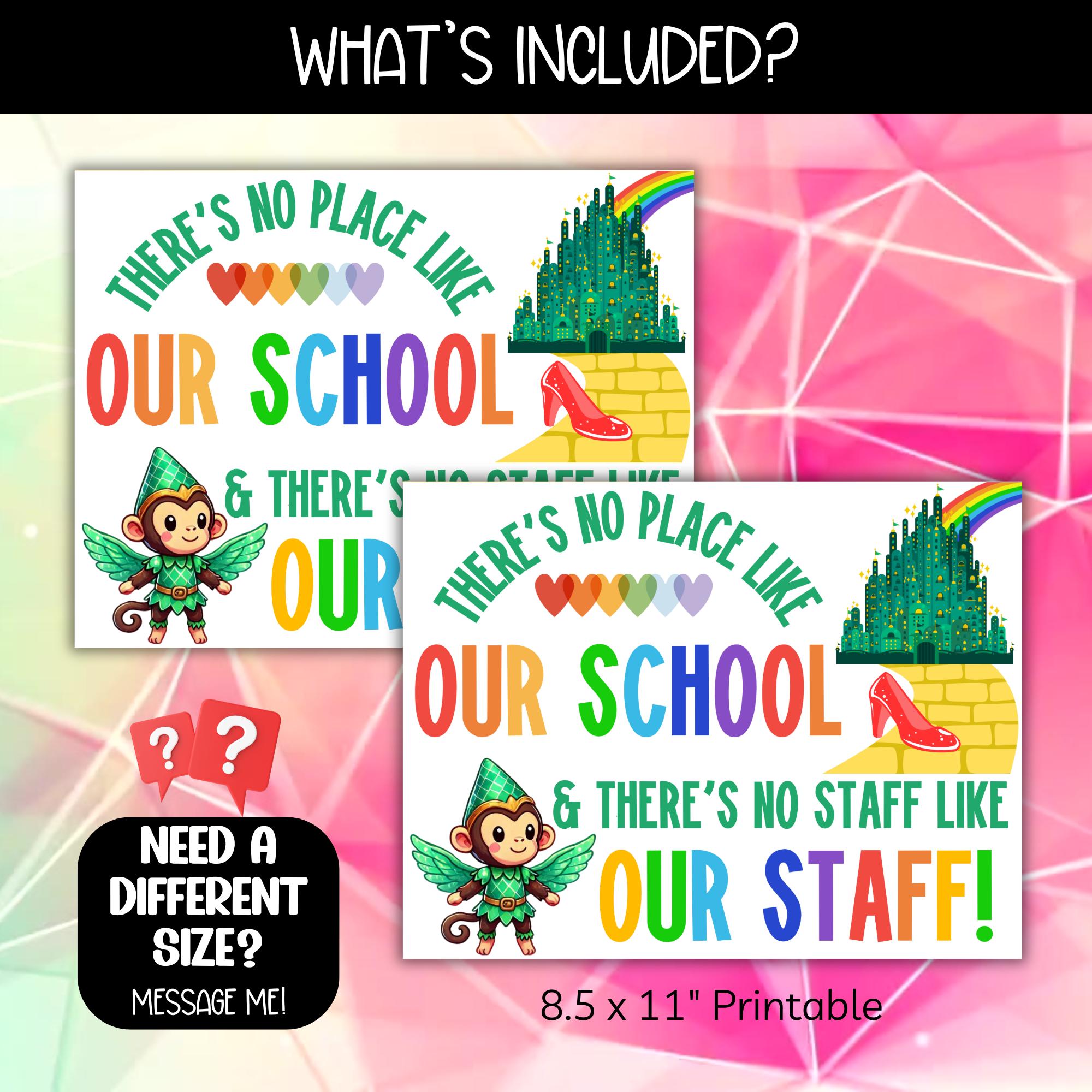 Wizard of Oz Teacher Appreciation Week Theme Poster Sign, Wicked Staff ...