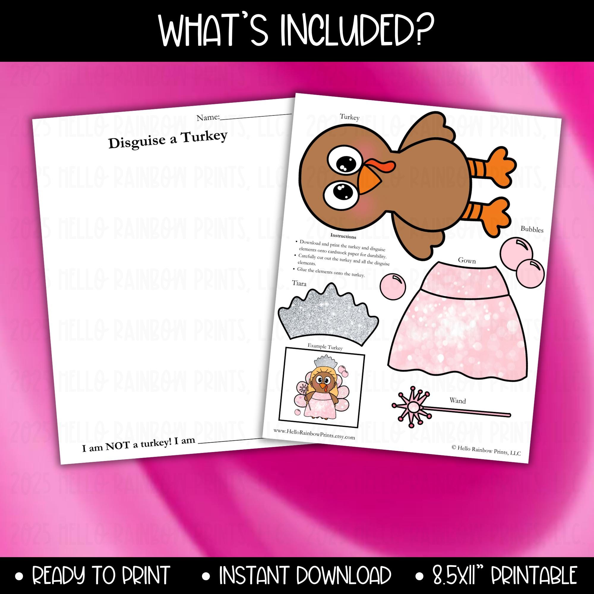 Thanksgiving Disguise the Turkey Project: Glinda the Good Witch Craft ...