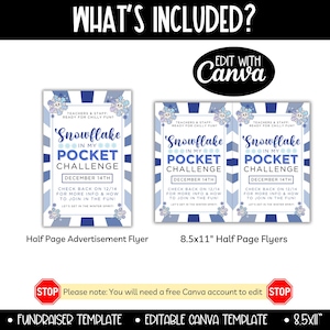 Winter Teacher Appreciation Inclusive Holiday Flyer Template, Snowflake ...