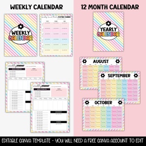 Editable PTO President Planner Canva BUNDLE, Membership Forms ...
