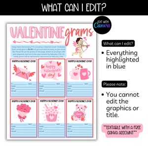 Valentine's Day Fundraiser Flyer Forms Tag Template PTA PTO Fundraising ...