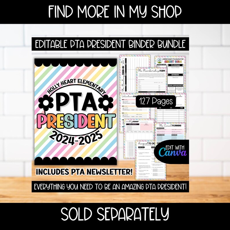 Editable PTA Newsletter Bundle Template, PTA Monthly School News Events ...