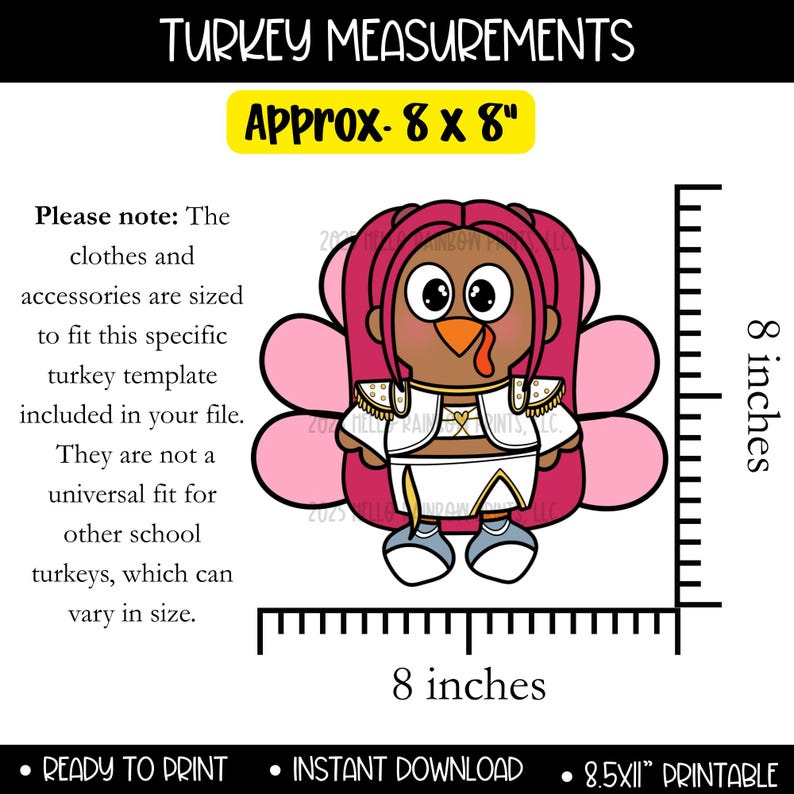 Disguise the Turkey Kpop Hunter Printable Craft Kit, Mira Coloring ...