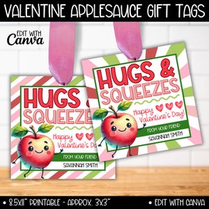 Valentine's Day Applesauce Cards, Valentine Apple Sauce Pouch Class ...