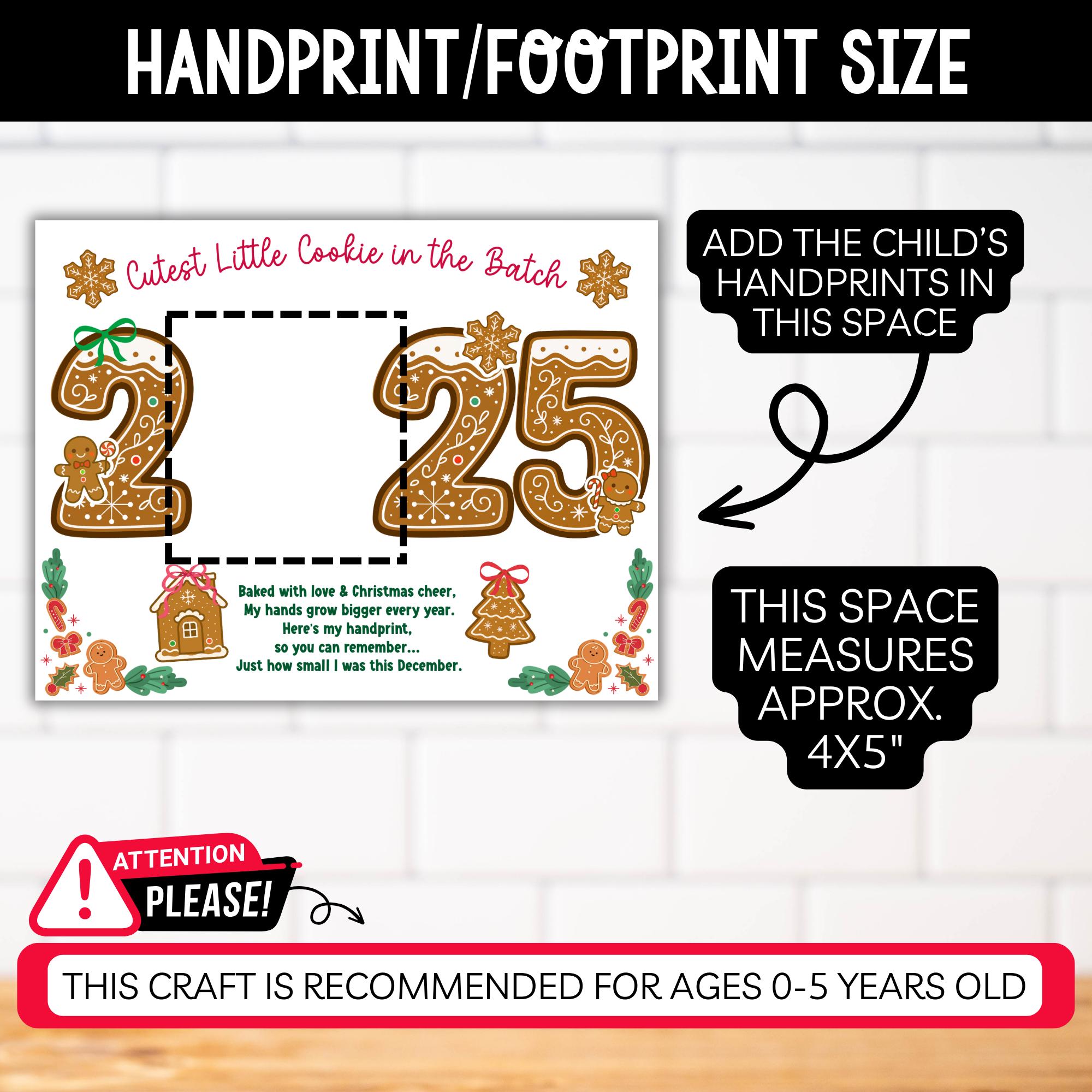 2025 Christmas Gingerbread Poem Handprint Craft, Cutest Cookie in the ...
