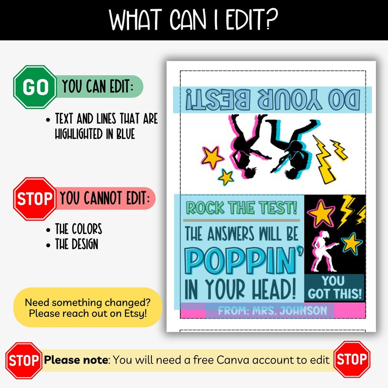 Testing Day Pop Rocks Treat Tag, Encouragement Cards, Motivational ...