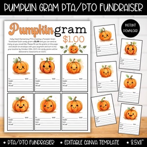 PTA PTO Boo Gram Fall Fundraiser Flyer Template, School Fundraisers ...